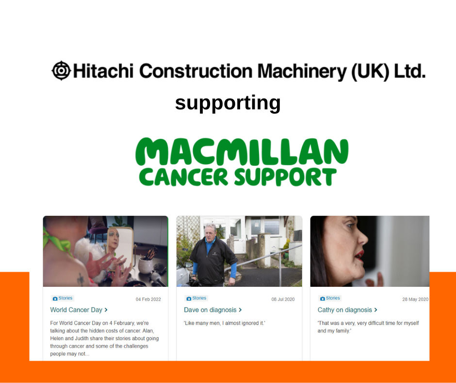 HCMUK donates £1,000 to Macmillan Cancer Support - Hitachi Construction ...