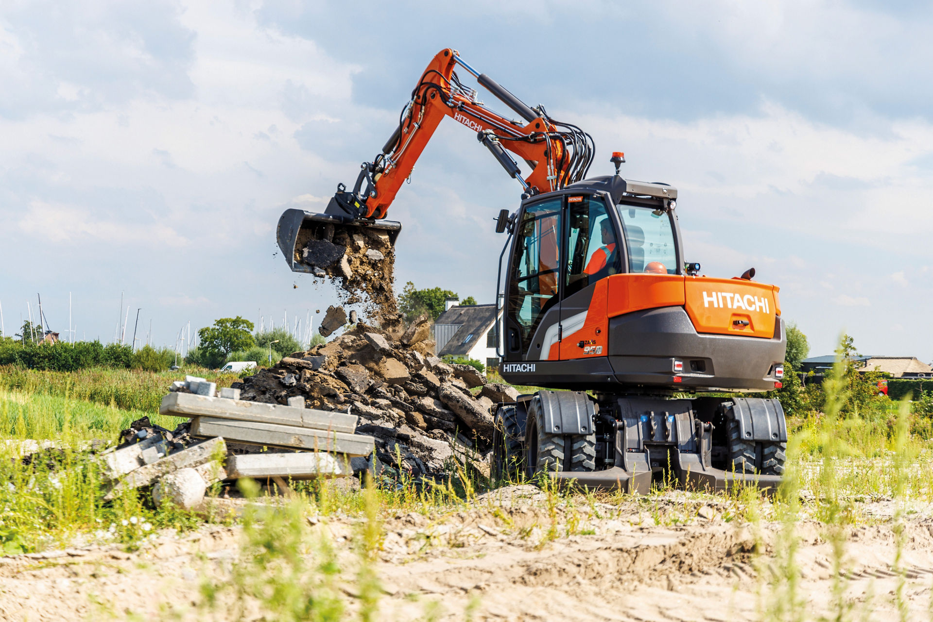 New Hitachi compact wheeled excavator on show at Intermat - HitachiCM ...
